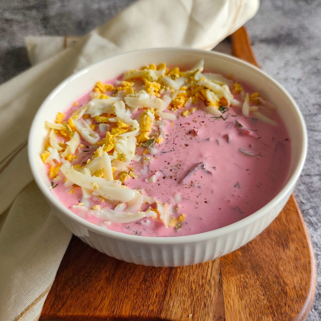 Cold Borscht - Lithuanian Beetroot Soup Recipe - Just Simple Recipes