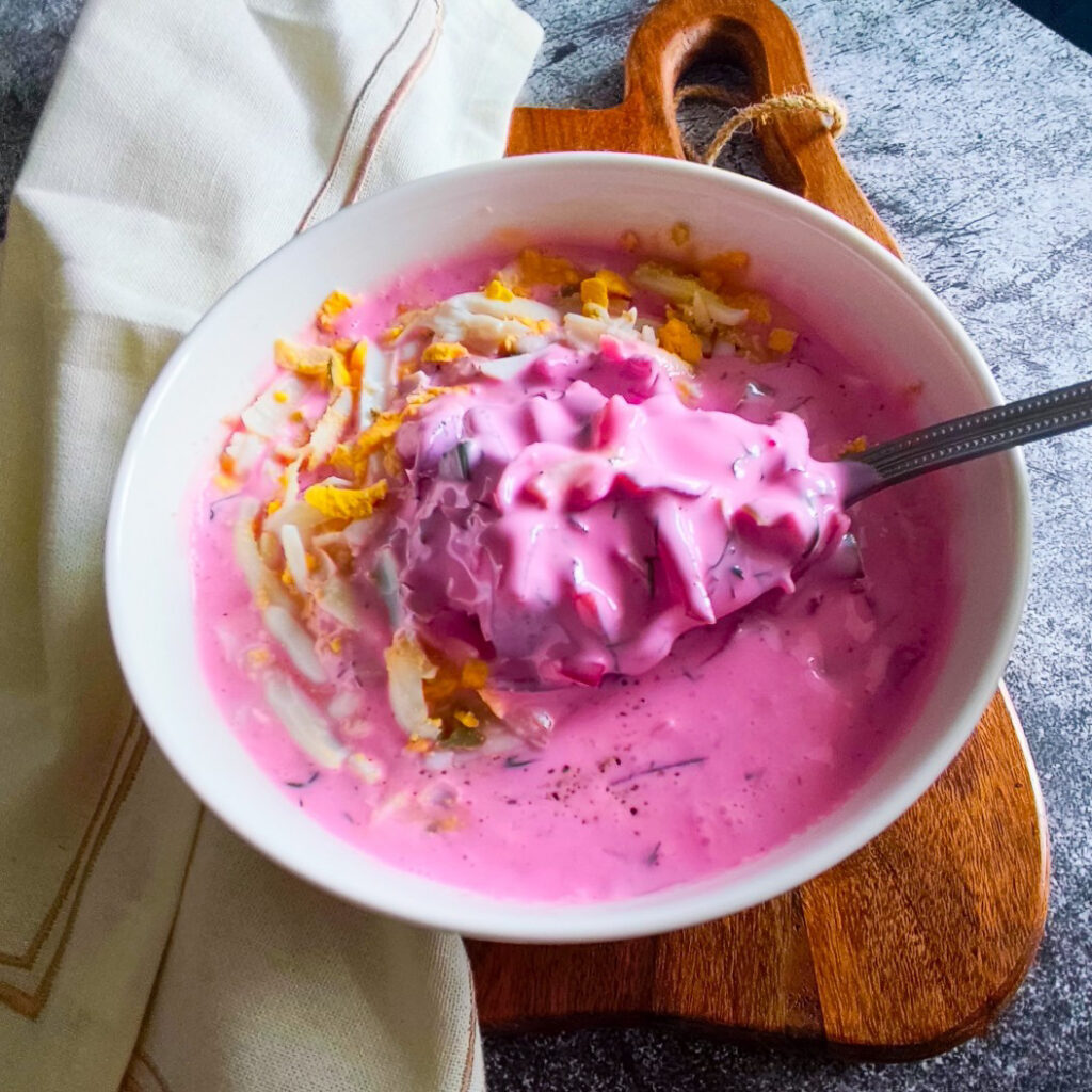 Cold Borscht - Lithuanian Beetroot Soup Recipe - Just Simple Recipes