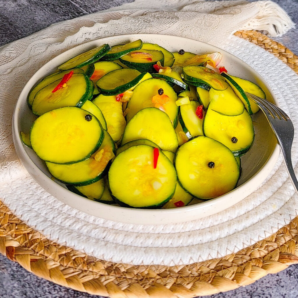 Pickled Courgettes Recipe - Just Simple Recipes